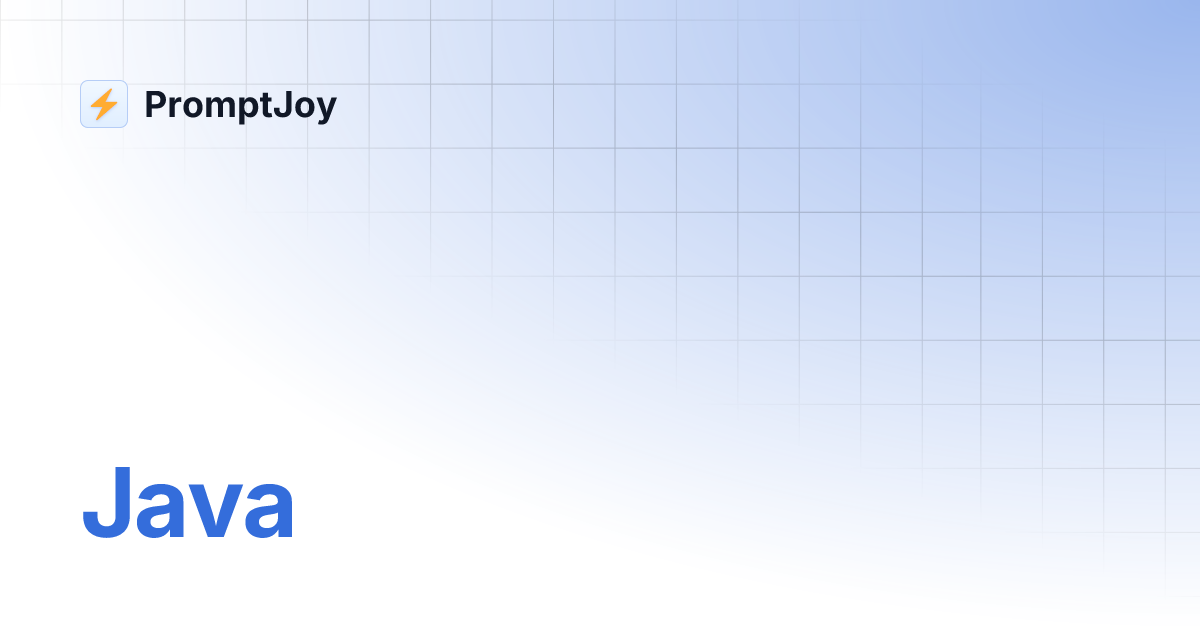 Java | PromptJoy